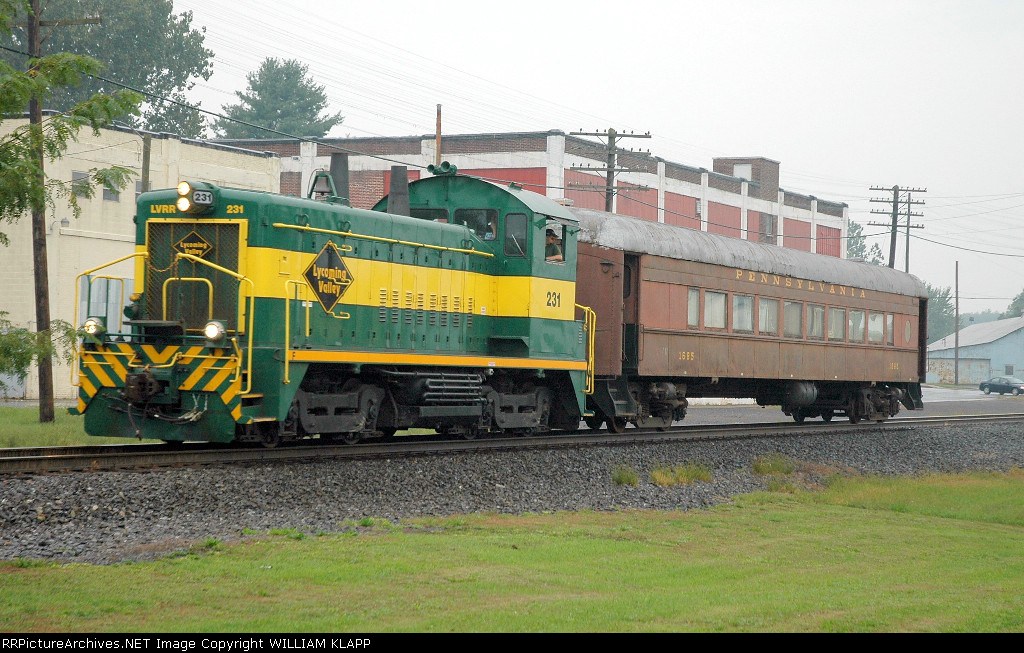 Lycoming Valley Passenger Extra, LVRR 231